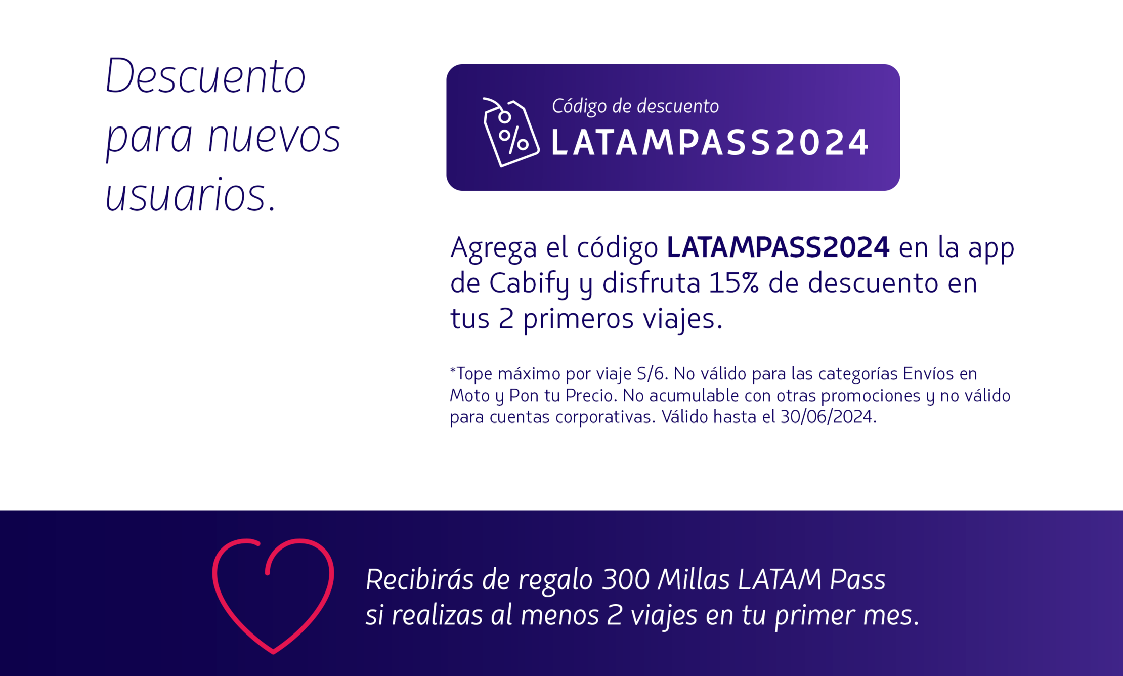 Acumulas Millas LATAM Pass con Cabify